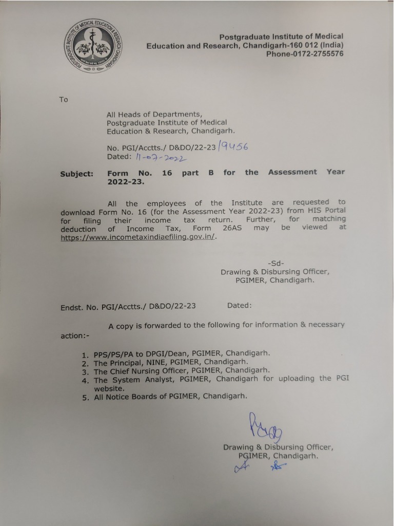 Form 16 (Part B) PDF | PDF