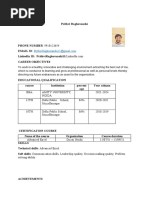 B.ed Graduate Sample Resume | PDF | Change | Behavior Modification