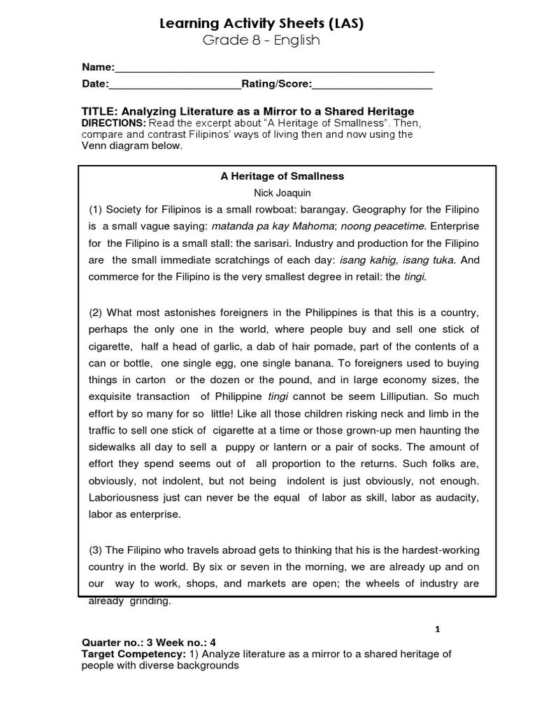 English 8 - Q3 - Las 3 RTP PDF | PDF