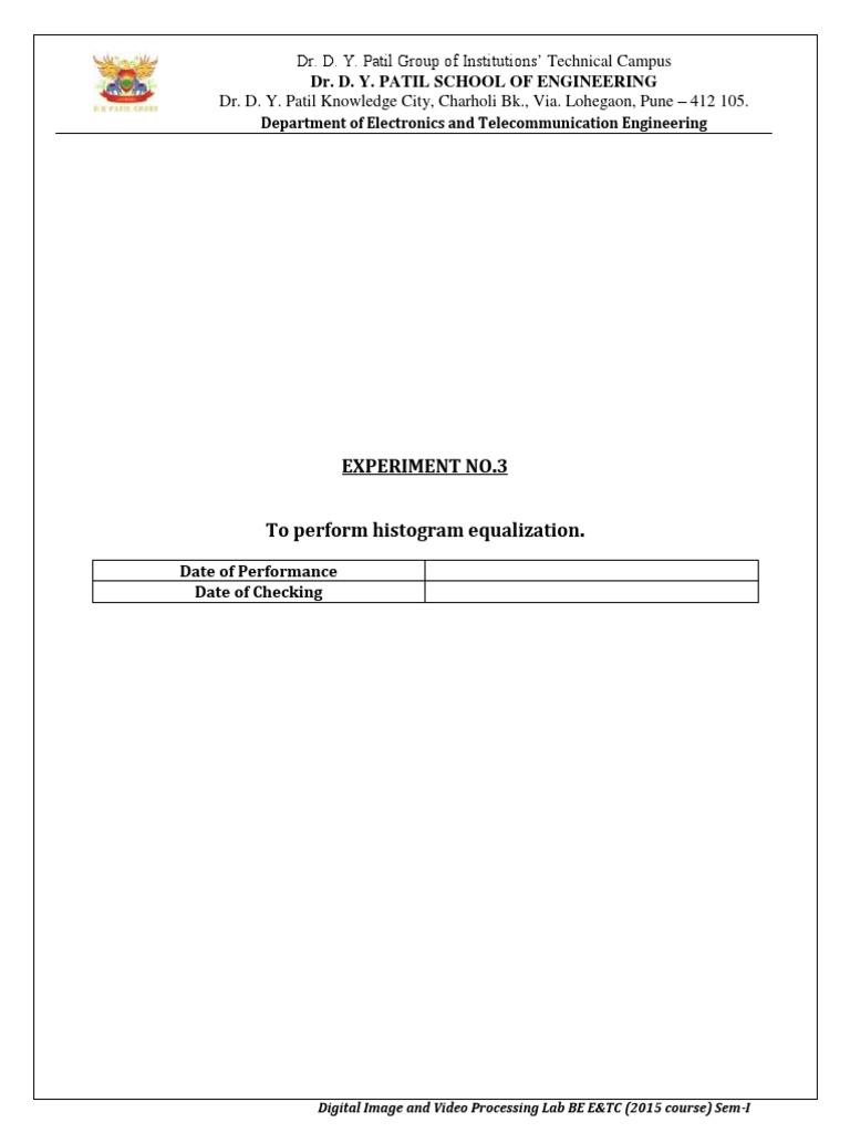 3-To Perform Histogram Equalizationssp | PDF | Histogram | Applied ...
