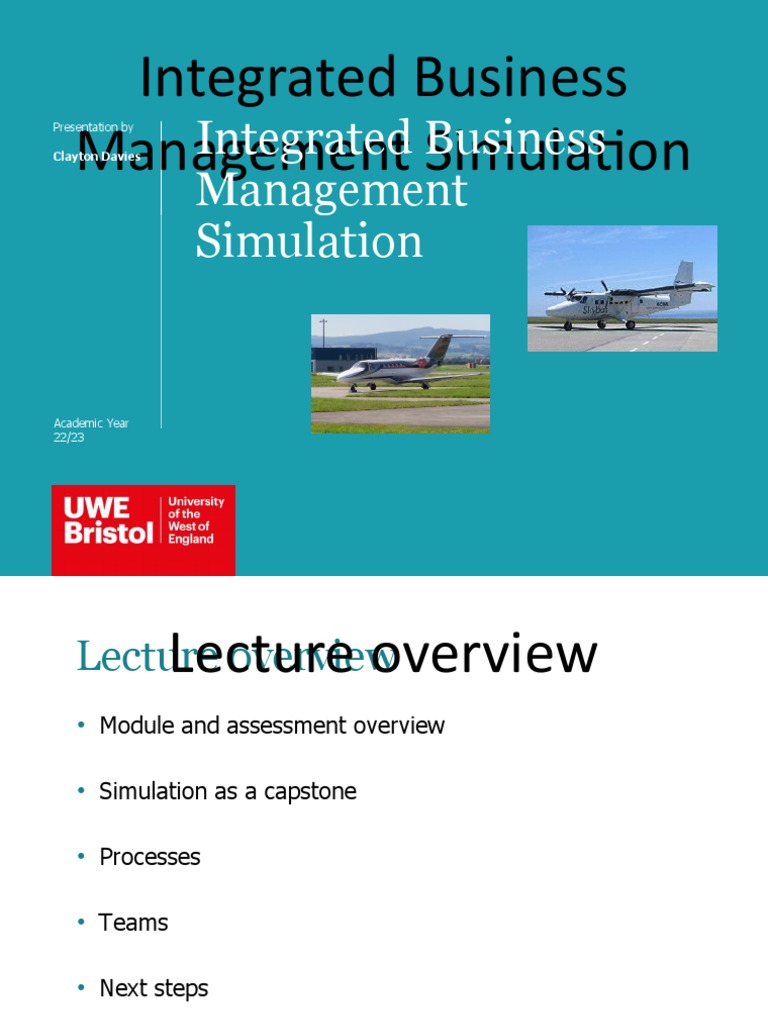 Lecture 1 - Introduction | PDF | Strategic Management | Simulation