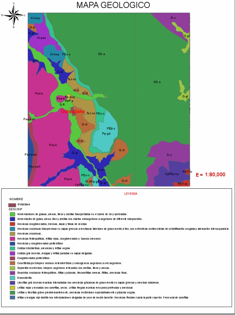 Mapa Geologico | PDF | Sedimentología | Rocas