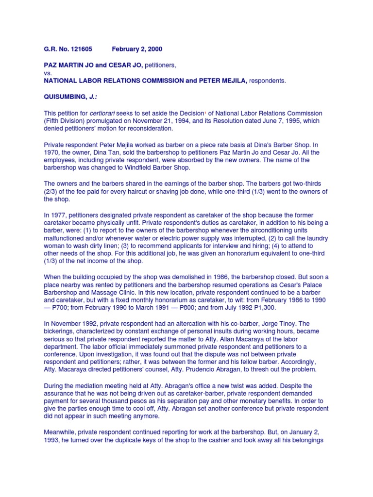 NLRC Decision on Illegal Dismissal Case | PDF | Employment | Complaint