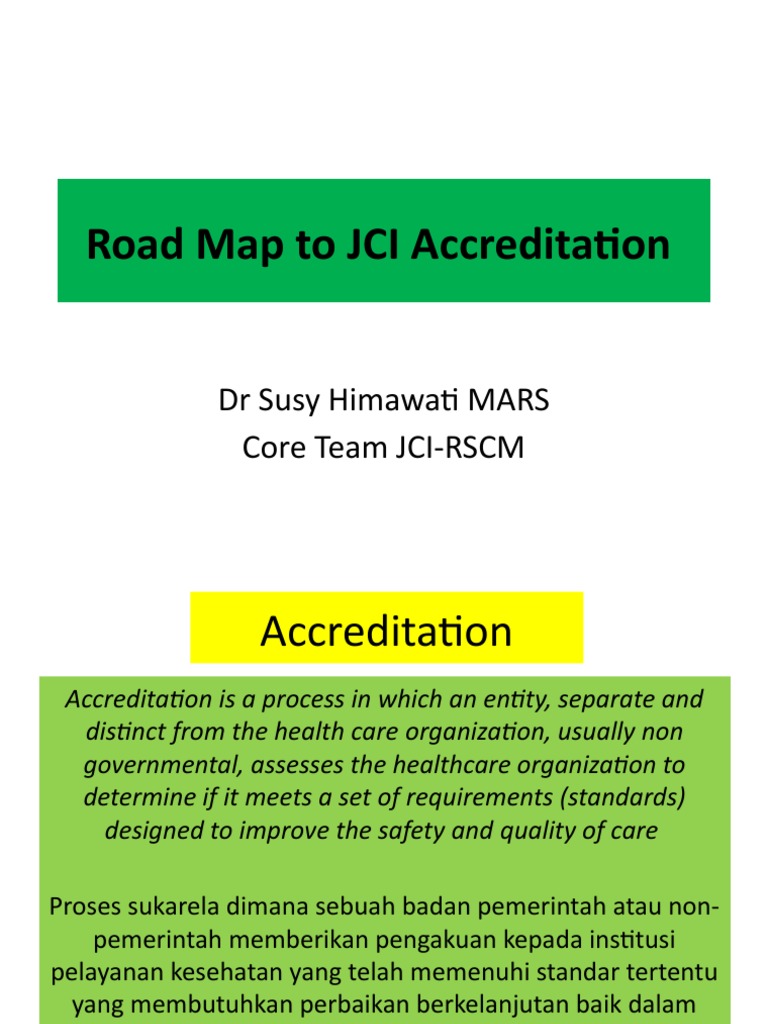 Susy PPT - Road Map To Accreditation | PDF | Joint Commission | Infection