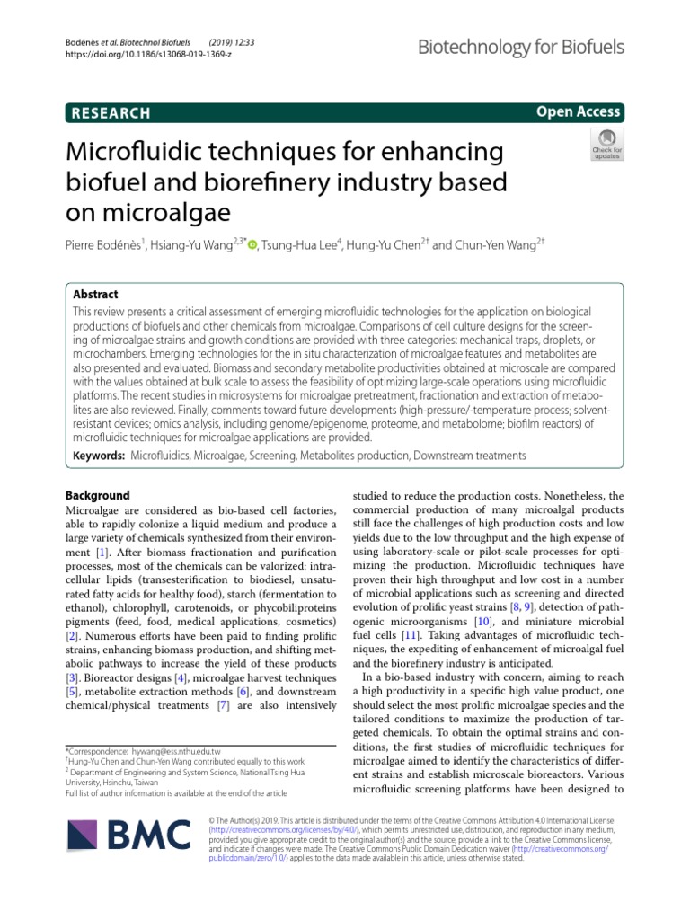 Microfluidics - Review Paper - s13068-019-1369-z | PDF | Flow Cytometry ...