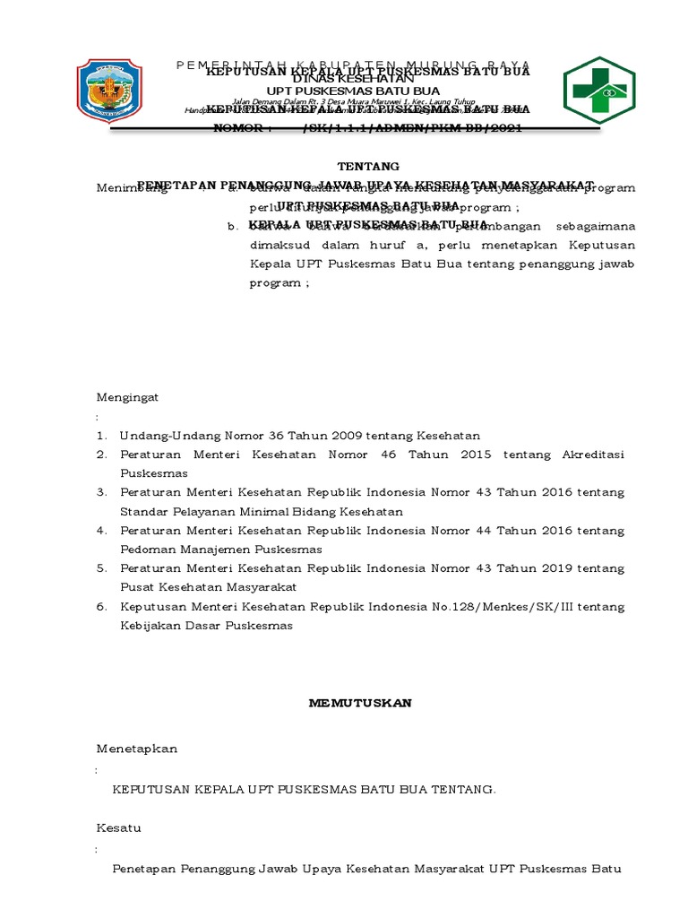 Format SK FIX Dari Admin | PDF