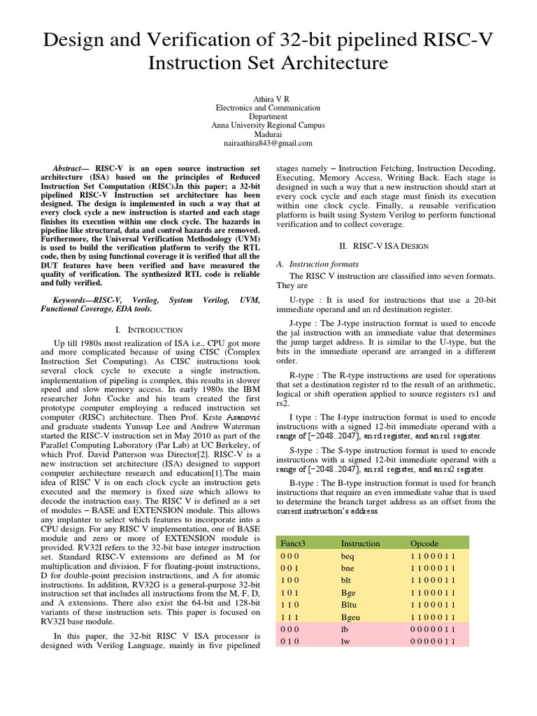 RISC-V-DV Paper | PDF | Office Equipment | Electronic Design