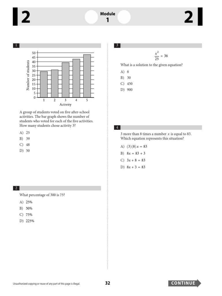 Sat Practice Test 4 Digital | PDF | Mathematics