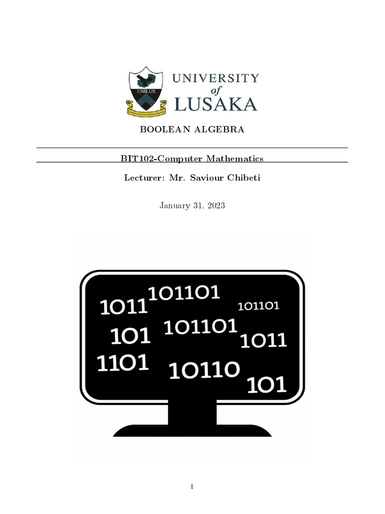 Boolean Algebra 1 | PDF | Boolean Algebra | Teaching Mathematics