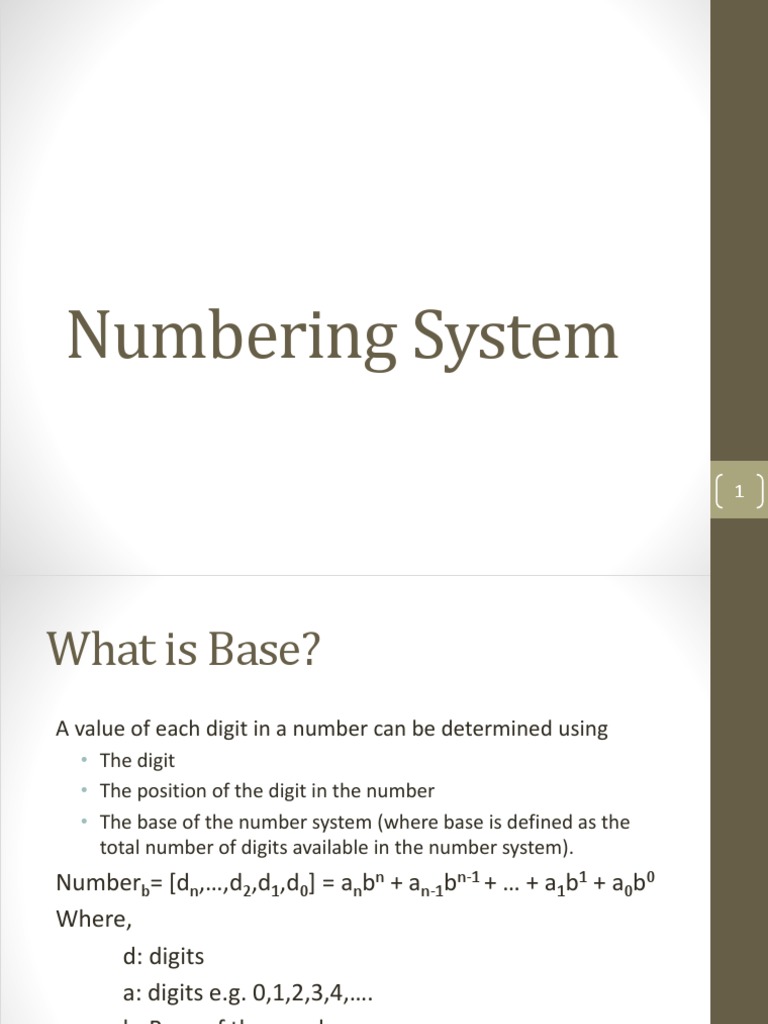 Numbering System Pdf Decimal Encodings