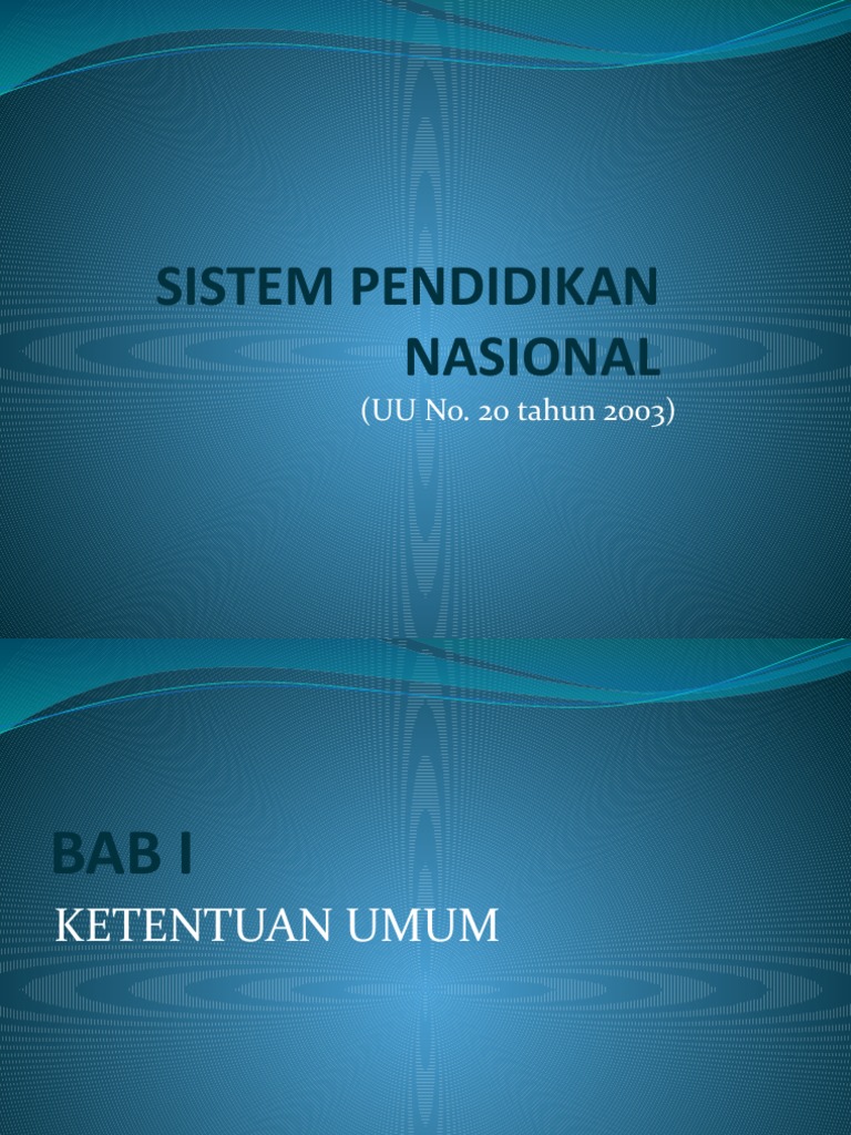 7 Sistem Pendidikan Nasional | PDF