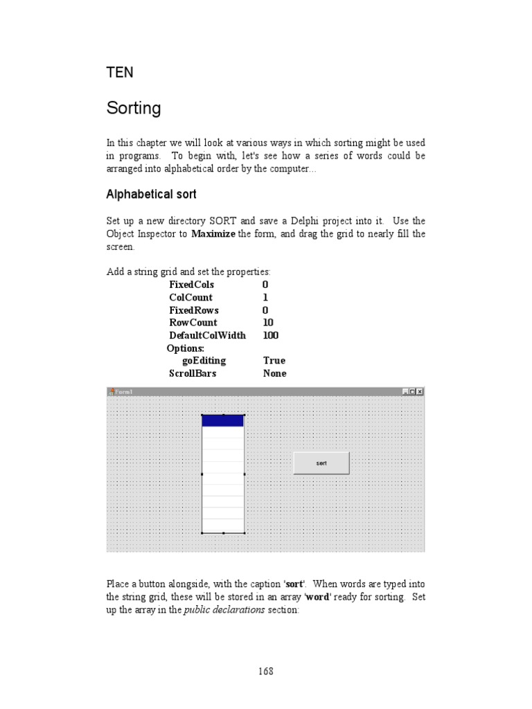 Sorting: Alphabetical Sort | PDF | Control Flow | Computer Programming