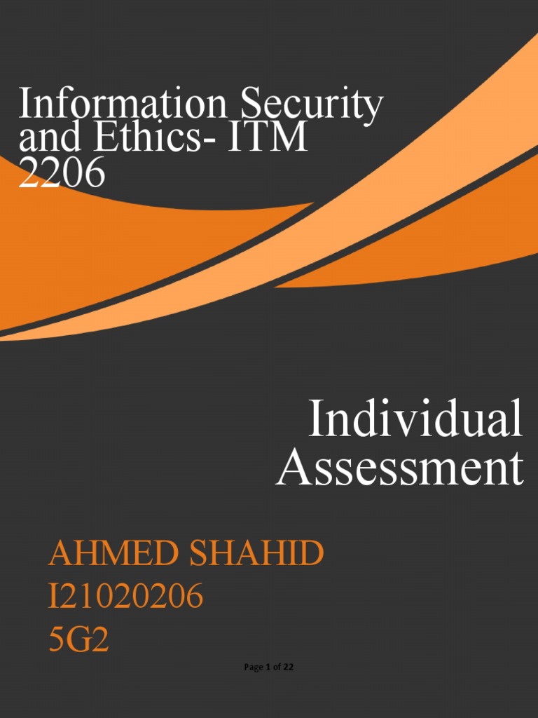 Individual Assessment ITM | PDF | Information Security | Cloud Computing