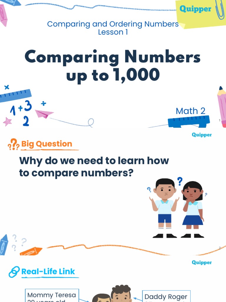 Math 2 - Comparing Numbers PDF | PDF | Communication | Mathematics