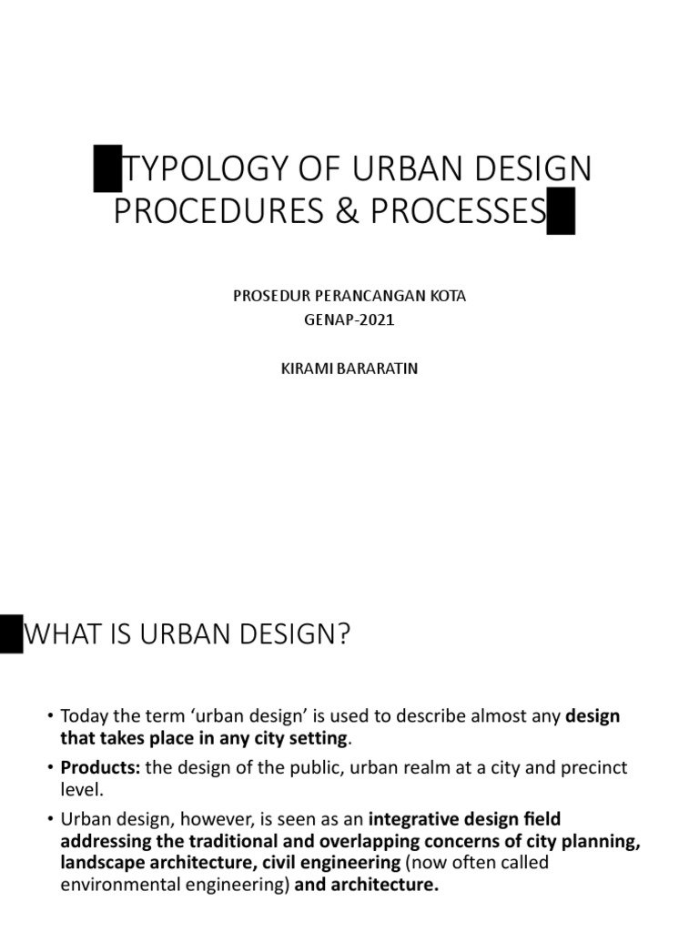 Urban Design Procedures and Typology | PDF | Urban Design | Evaluation
