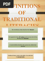 Traditional Literacies | PDF | Literacy | Learning