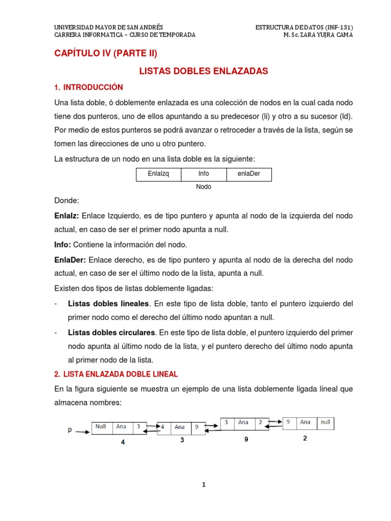 Listas Dobles Enlazadas en Java | PDF | Puntero (Programación de ...