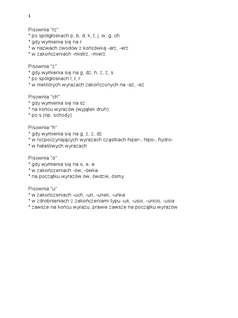 Pisownia | PDF