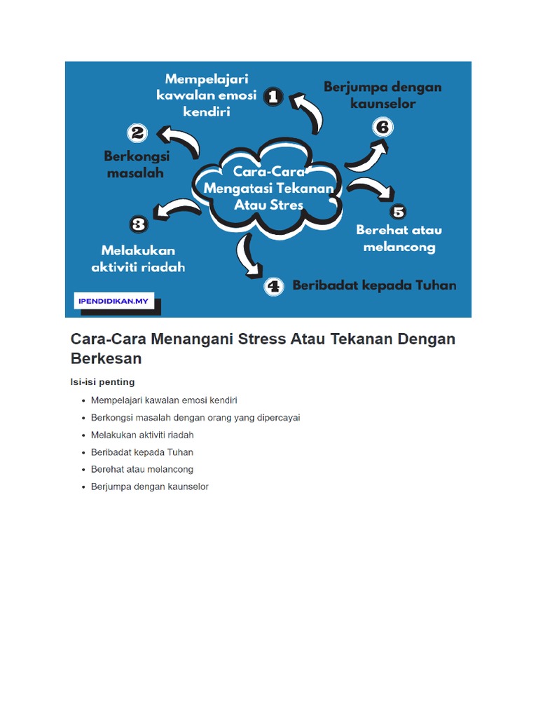 Cara-Cara Menangani Stres Karangan | PDF