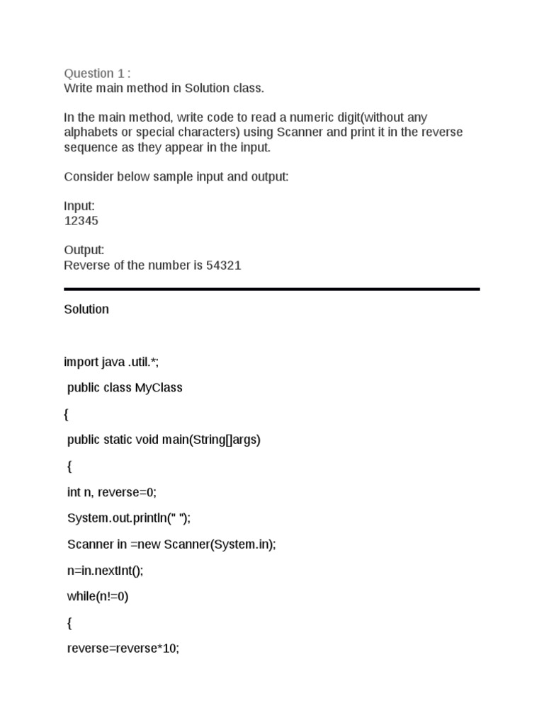 Question 1 | PDF | Method (Computer Programming) | Parameter (Computer Programming)