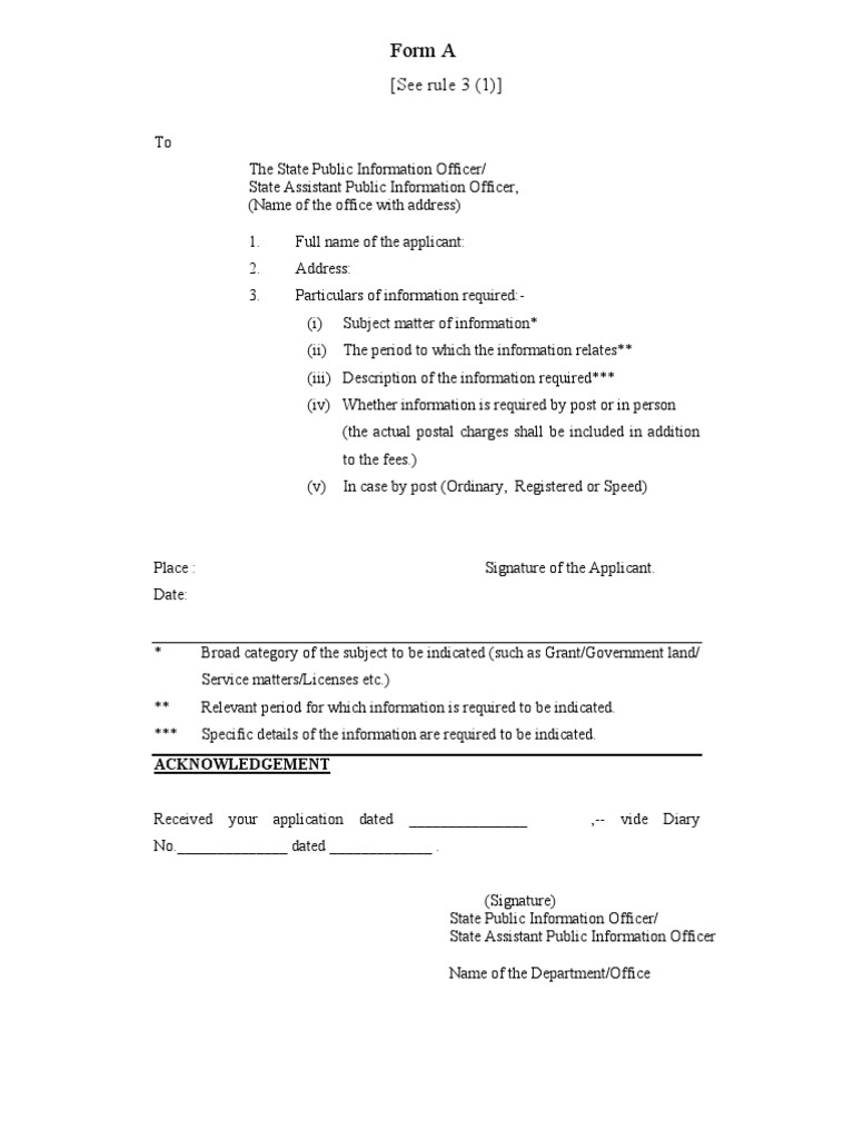 RTI Format | PDF