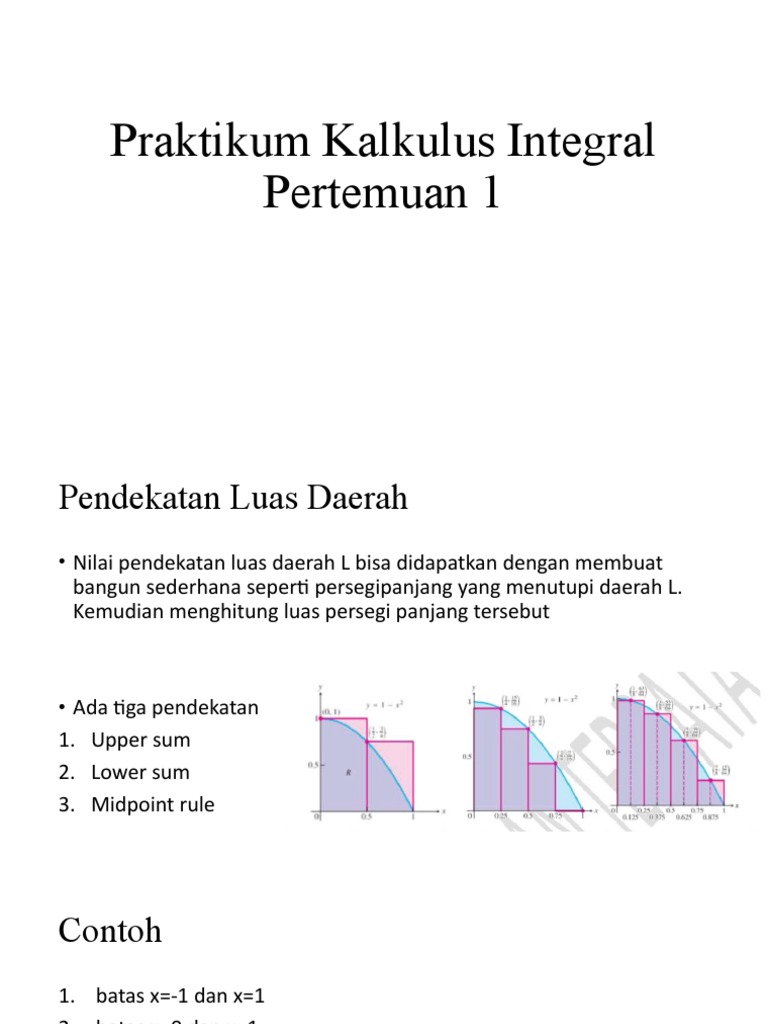 Praktikum Kalkulus Integral Pertemuan 1 | PDF