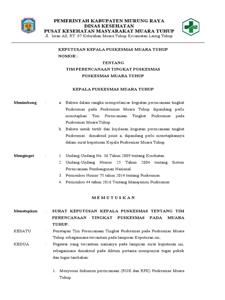 SK Tim PTP Tuhup | PDF