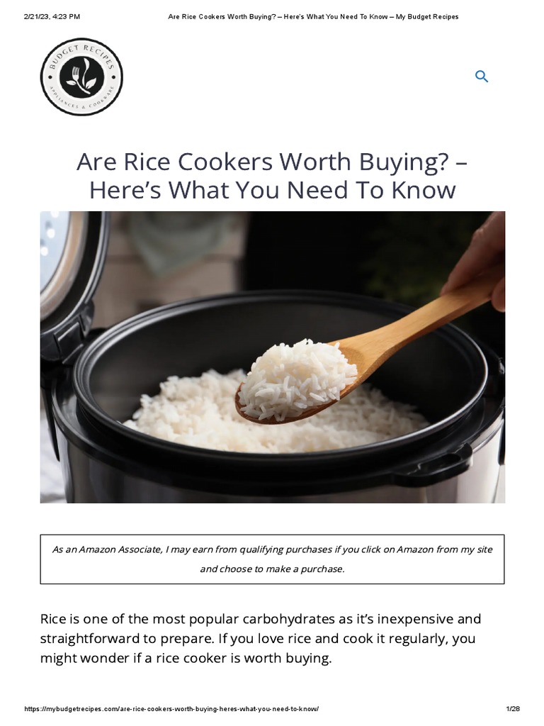 Are Rice Cookers Worth Buying - Here's What You Need To Know - My ...