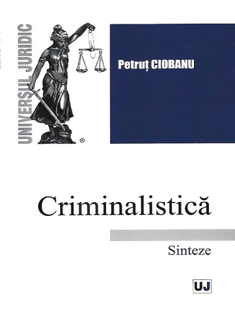 Sinteze Criminalistica PDF | PDF