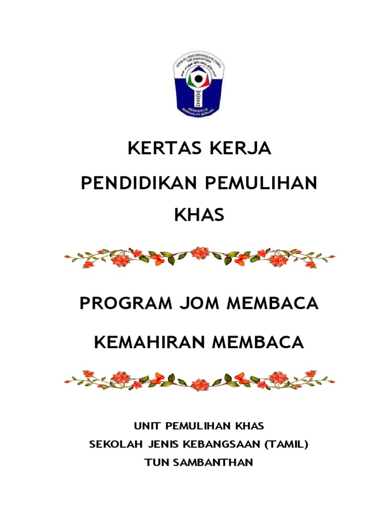 Kertas Kerja Program Pemulihan | PDF