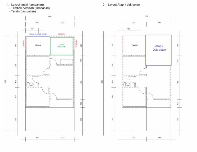 A10.8 - Layout - Lantai - Dinding Belakang - Atap | PDF