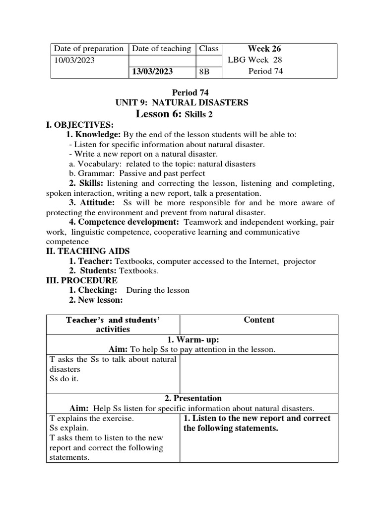 Ta8 Tuan 26 (LBG Tuan 28) Unit 8 | PDF | Teachers | Learning