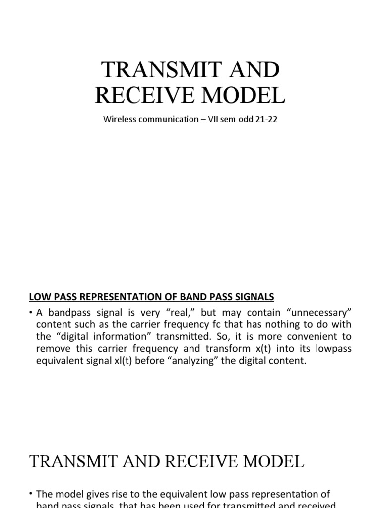 Transmit and Receive Model 2 | PDF | Signal To Noise Ratio | Waves