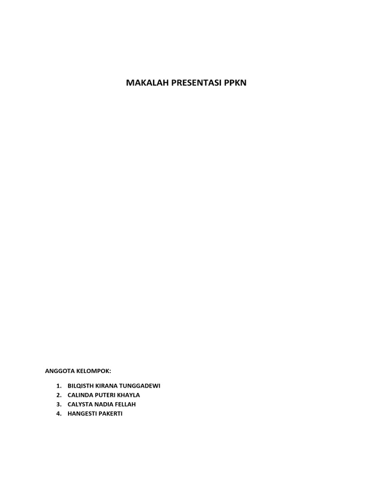 MAKALAH PRESENTASI PPKN B | PDF