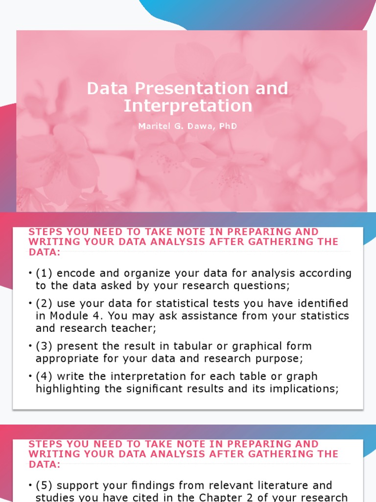 Data Presentation and Interpretation | PDF | Data | Statistics