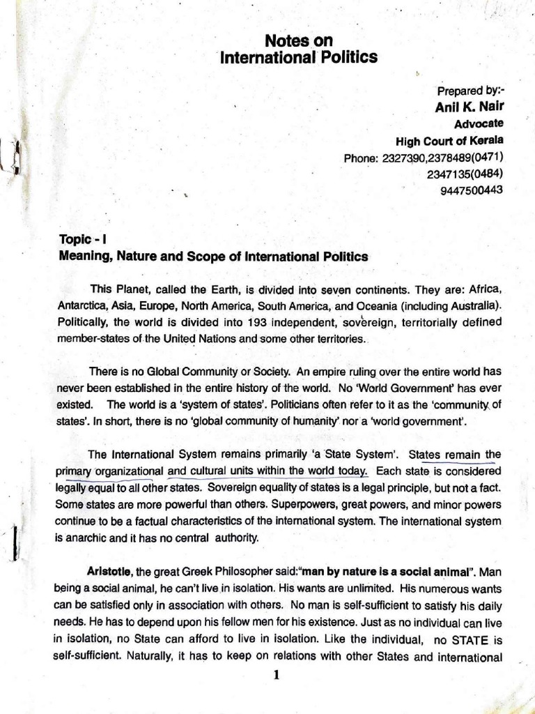 International Politics 2 PDF | PDF