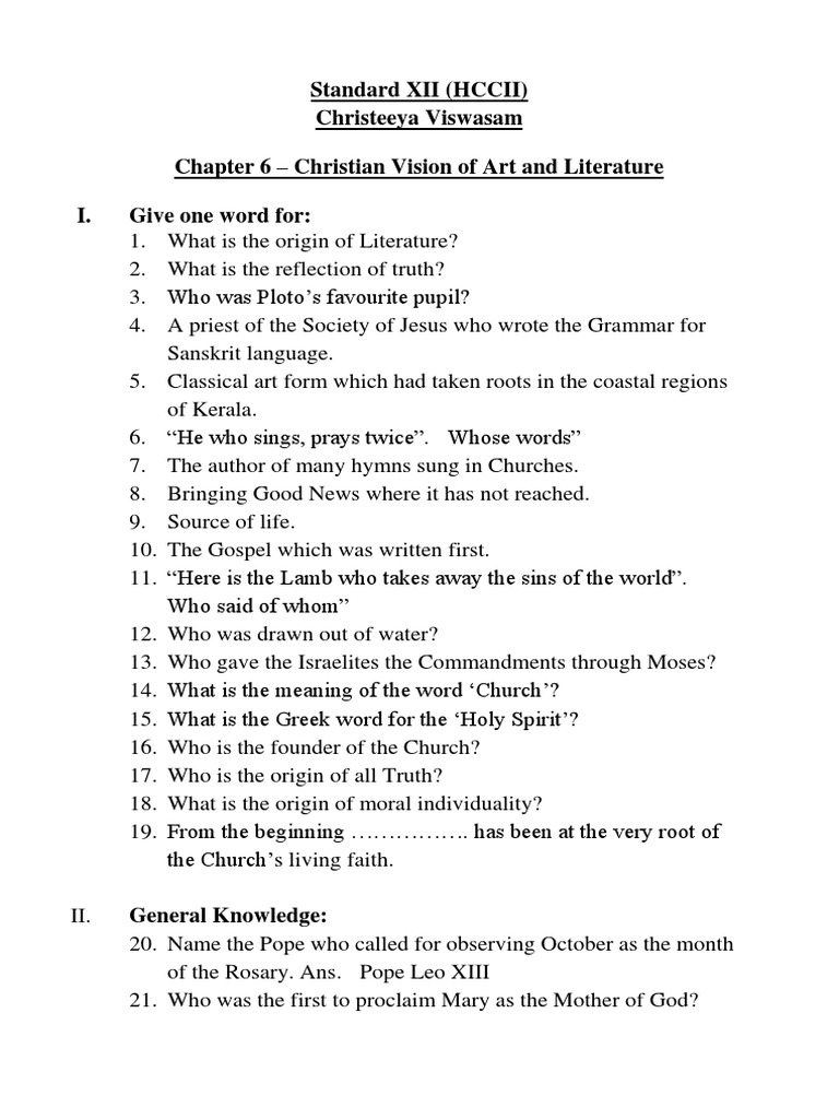 English Std Xii Chapter 6 Pdf Trinity Mary Mother Of Jesus 