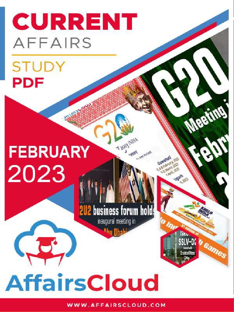 Current Affairs English Study PDF - February 2023 by AffairsCloud 1 PDF ...