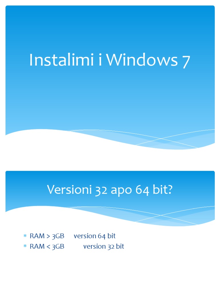 Instalimi I Windows 7 | PDF