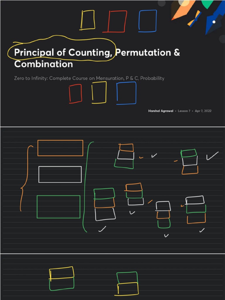 Principal of Counting Permutation Combination With Anno | PDF