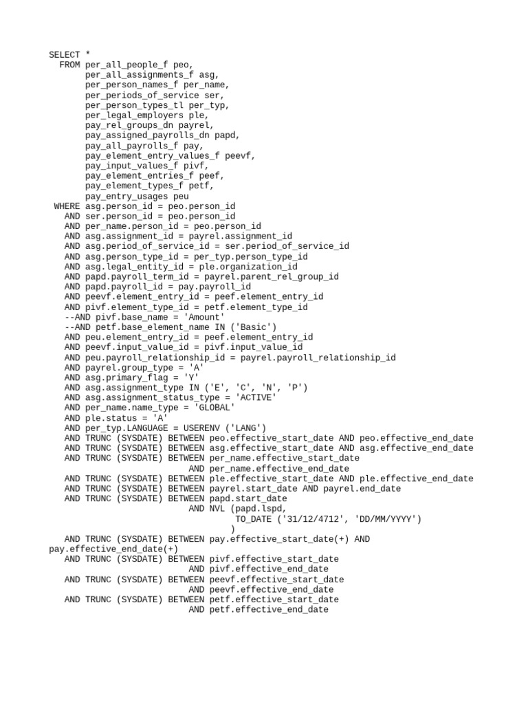 Element Entry Query | PDF