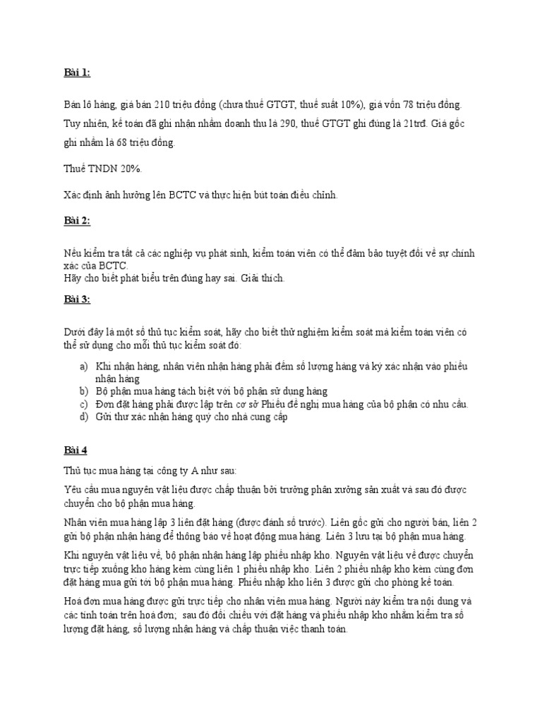 Bai Tap Tong Hop Chuong 012kt03 | PDF