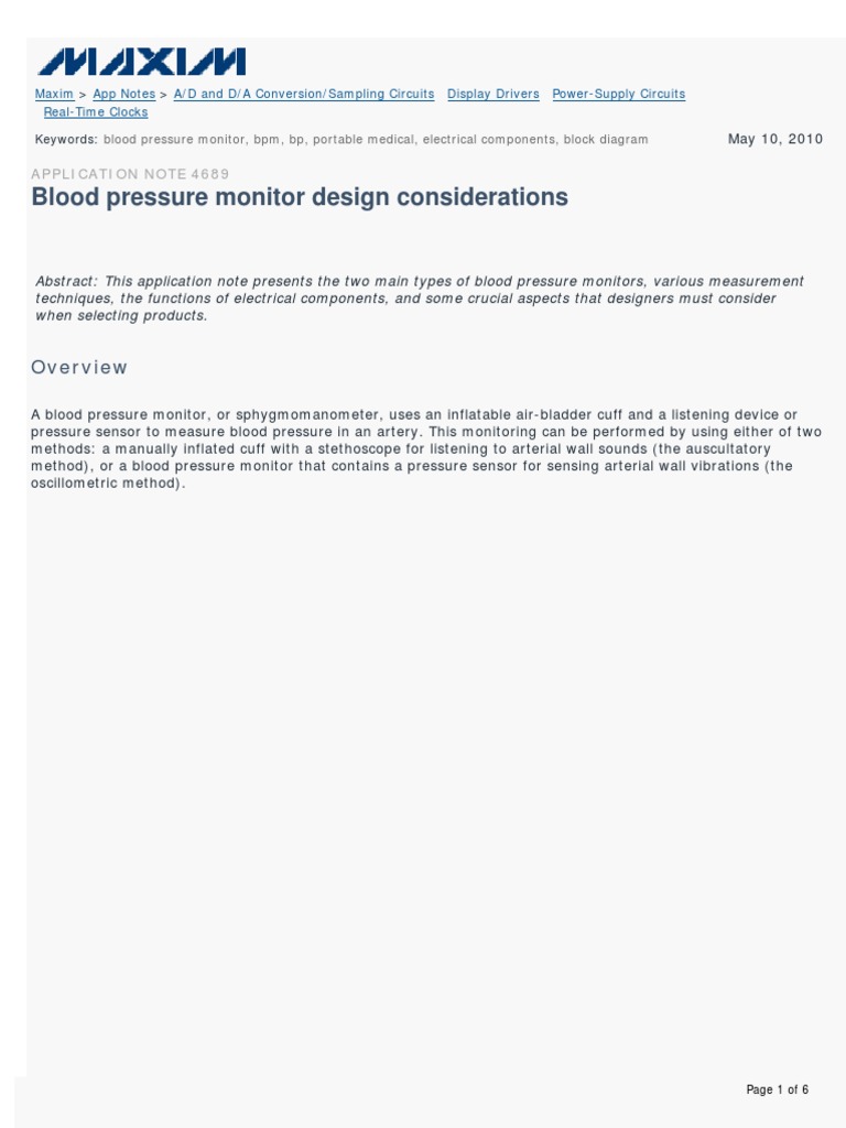 DSASW0011456 | PDF | Blood Pressure | Electrical Engineering