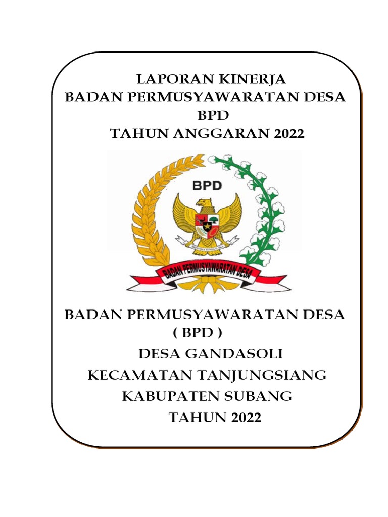 LAPORAN-KINERJA-BPD-Gandasoli 20222 | PDF