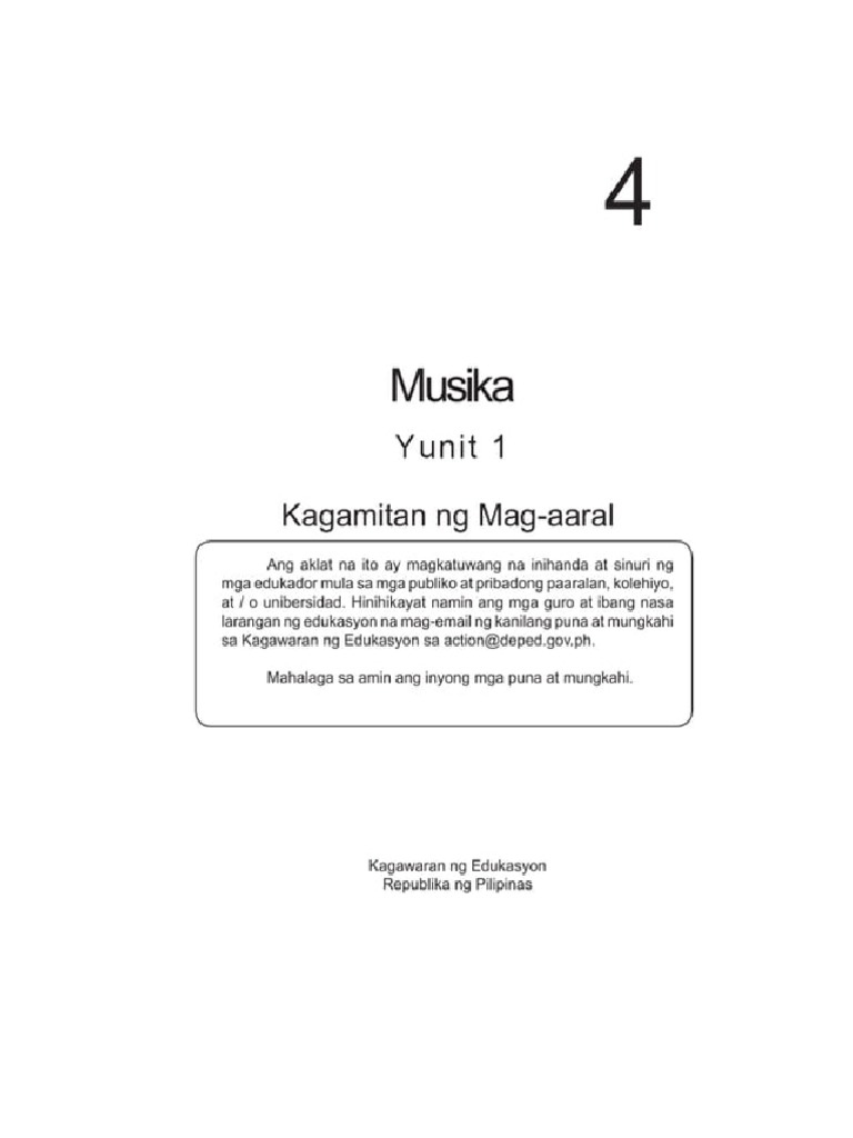 Mapeh - Music 4 PDF | PDF