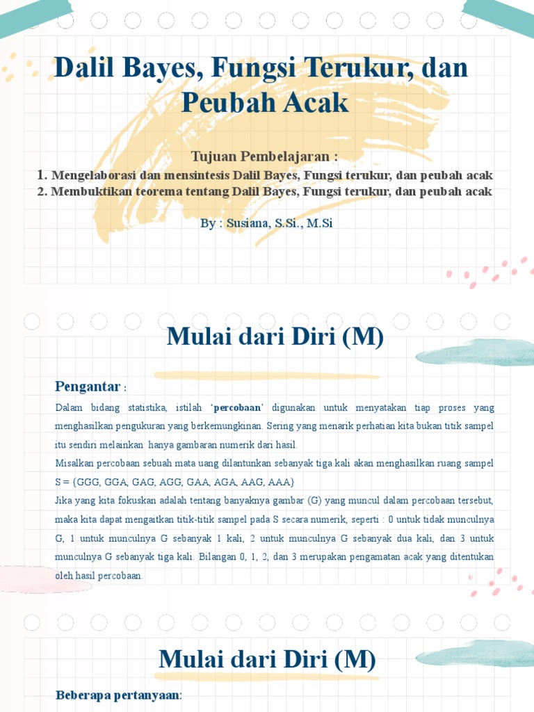 Dalil Bayes, Fungsi Terukur, Fungsi Variabel Acak | PDF