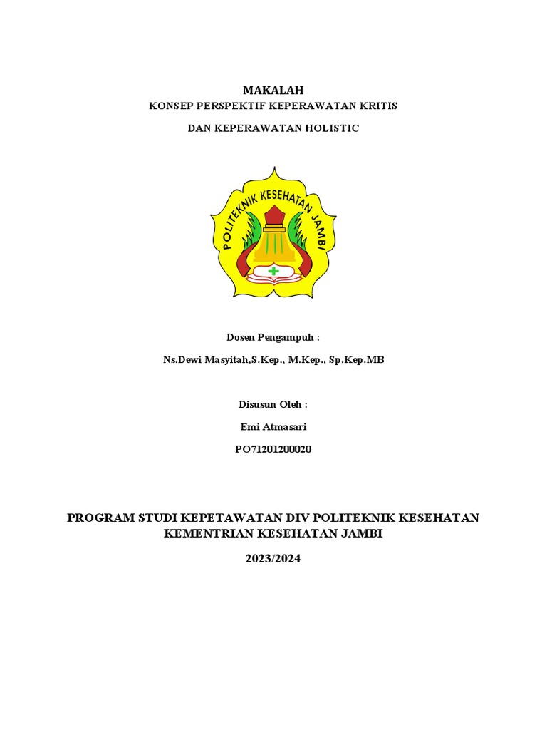 Makalah Konsep Kritis (Dewi Msy) | PDF