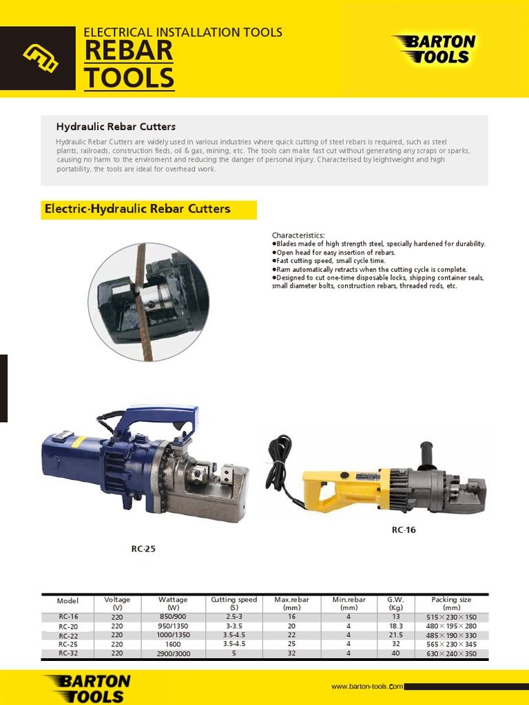 Rebar Tools-Eb46e-3196 1240 | PDF | Screw | Manufactured Goods