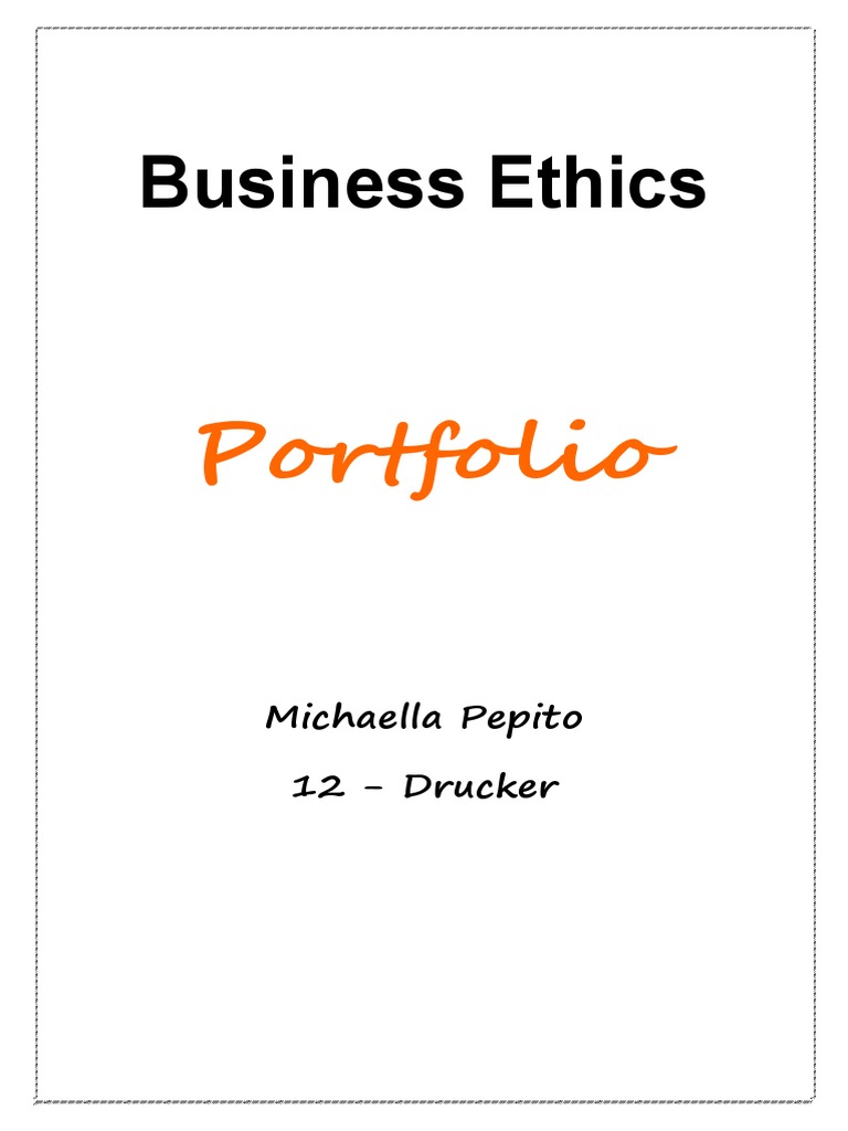 Portfolio (Business Ethics) | PDF