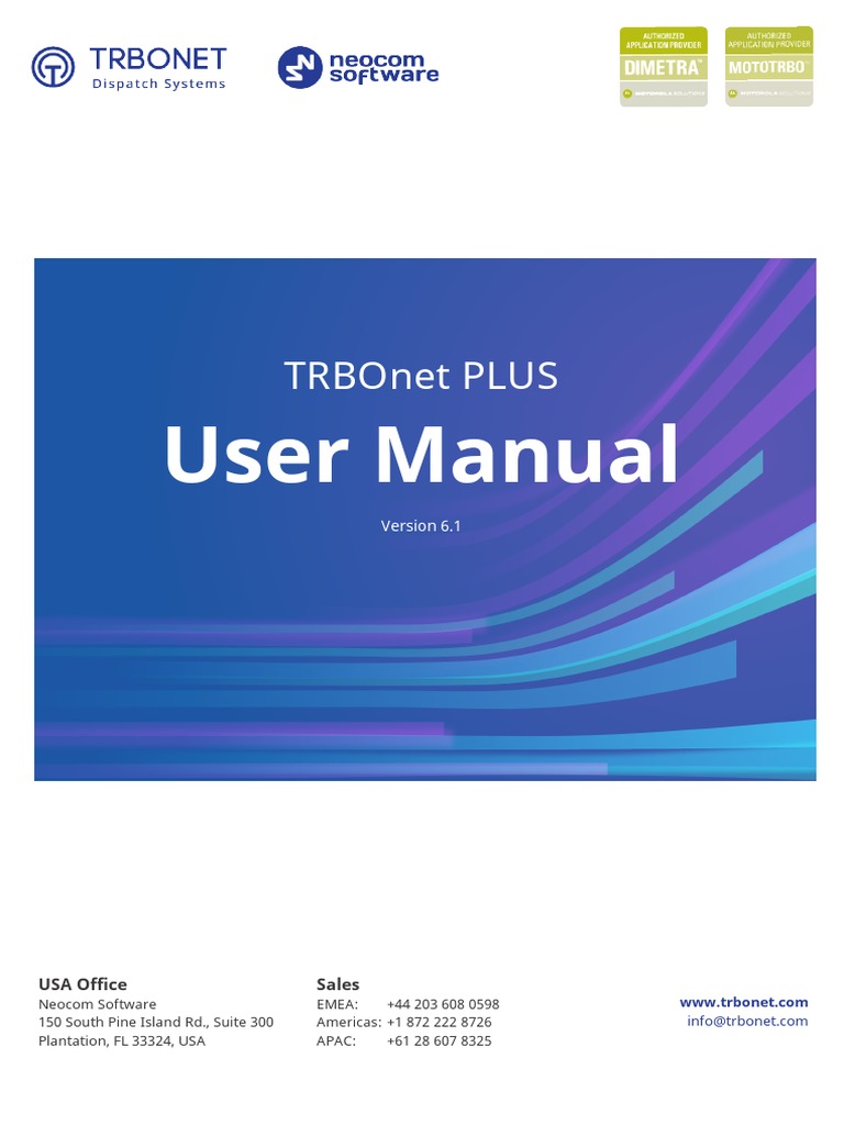 TRBOnet PLUS User Manual v6.1 PDF | PDF | Port (Computer Networking) | Computer Network